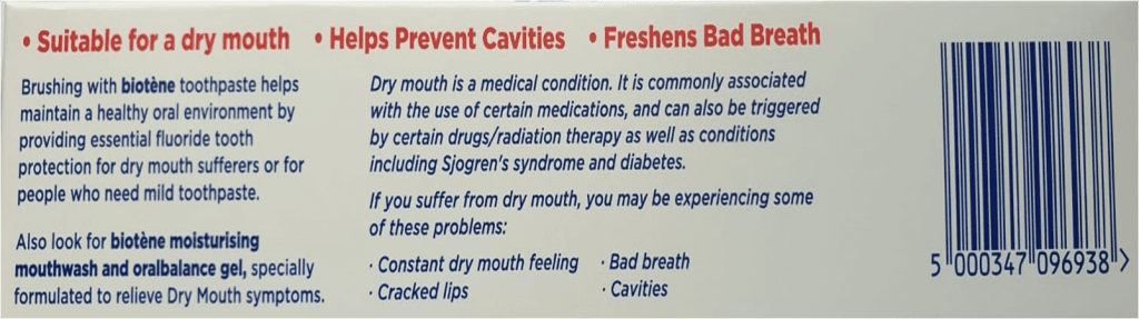 Biotene Gentle Formula Dry Mouth Toothpaste Buy Online